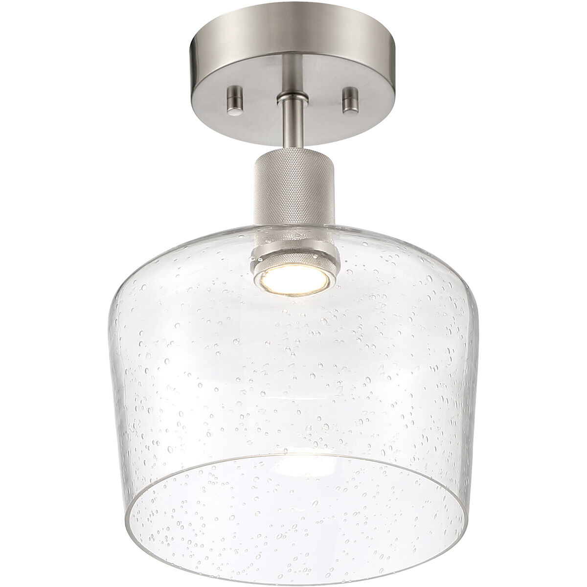 Access 63147LEDD-BS/SDG Port Nine LED 9 inch Brushed Steel Semi-Flush ...