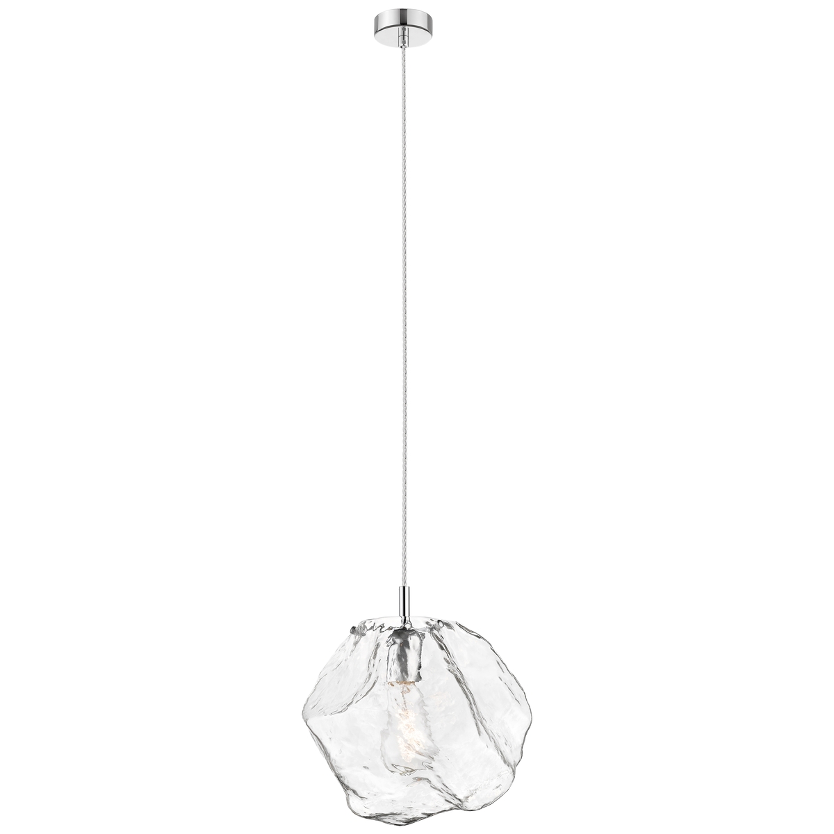 Access 63126LEDDLP-MSS/CLR Boulder LED 12 inch Chrome Pendant Ceiling Light