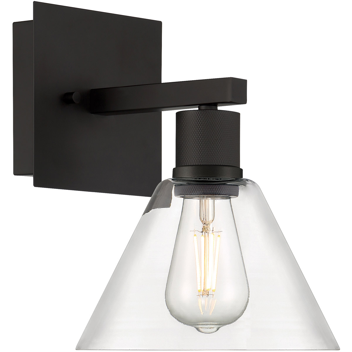 Access 63143LEDDLP-MBL/CLR Port Nine LED 8 inch Matte Black Wall Sconce ...